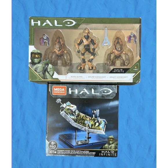 Mega | Toys | Halo Infinite Elite Ultra Grunt Conscript Action Figures 3pack Mega Construct ...